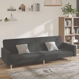 Bonnevie - Schlafsofa 2-Sitzer Dunkelgrau Stoff vidaXL643640