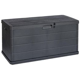 Mojawo Auflagenbox Sitzbank Kunststoff Anthrazit 340L-MALP22CAN-Gartenbox