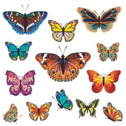 Fenster Bilder Deko Aufkleber Sticker 13 teilig Schmetterlinge Sommer - mehrfarbig - Wenko