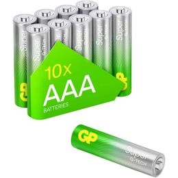 Super Micro (AAA)-Batterie Alkali-Mangan 1.5 v 10 St. - Gp Batteries