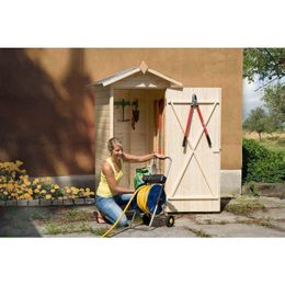 Garten-/Terrassenschrank 351 Gr.1 14mm 108x105 Zubehör aus Holz mit 14 mm Wandstärke, - Naturbelassen - Weka