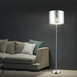 etc-shop LED Design Steh Leuchte 7 Watt Decken Fluter Büro Stoff Stand Lampe glänzend