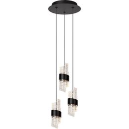 Lucide - Pendelleuchten - 3xIntegrierter led - Schwarz kligande