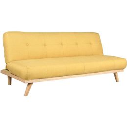 Sklum - Verstellbares 3-Sitzer Sofa aus Leinen Juhli Gelb Fresie - Gelb Fresie