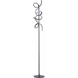 etc-shop Stehleuchte Bogenlampe Standlampe Wohnzimmer Stehleuchte 1-flammig, Metall schwarz, 1x led 20 Watt 1550 Lumen 3000 Kelvin, LxBxH 22x22x156 cm