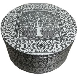 Round Box Life Tree Boxen und Juwelen Runde weiße Box - 7x13x13cm - Blanco - Signes Grimalt