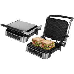 LUND Elektrogrill Kontaktgrill 2000W geriffelt led Panel Tischgrill Paninimaker Sandwich Toaster Antihaft Platten Steakgrill Abnehmbare Platten 5