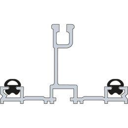 thyssenkrupp ALWO Komplettsystem 16 Unterprofil 8211 pressblank Montageprofil, 2000 mm