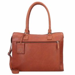 Burkely Antique Avery Schultertasche Leder 35,5 cm Laptopfach cognac