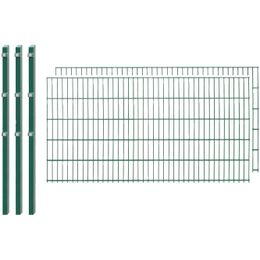 Arvotec Doppelstabmattenzaun "EXCLUSIVE 103 zum Einbetonieren" Zaunelemente Gr. H/L: 103 cm x 4 m H/L: 103 cm, grün (dunkelgrün) Zaunelemente