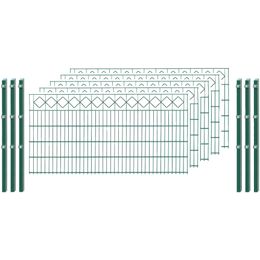Arvotec Zaun "EXCLUSIVE 100 zum Einbetonieren "Karo"" Zaunelemente Gr. H/L: 100 cm x 10 m H/L: 100 cm, grün (dunkelgrün) Zaunelemente