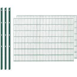 Arvotec Doppelstabmattenzaun "EXCLUSIVE 143 zum Einbetonieren" Zaunelemente Gr. H/L: 143 cm x 4 m H/L: 143 cm, grün (dunkelgrün) Zaunelemente