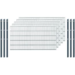 Arvotec Doppelstabmattenzaun "EXCLUSIVE 103 zum Einbetonieren" Zaunelemente Gr. H/L: 103 cm x 10 m H/L: 103 cm, grau (anthrazit) Zaunelemente