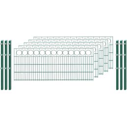 Arvotec Zaun "EXCLUSIVE 80 zum Einbetonieren "Ring"" Zaunelemente Gr. H/L: 80 cm x 10 m H/L: 80 cm, grün (dunkelgrün) Zaunelemente
