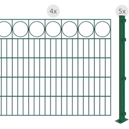 Arvotec Zaun "EASY 100 zum Aufschrauben "Ring"" Zaunelemente Gr. H/L: 100 cm x 8 m H/L: 100 cm, grün (dunkelgrün) Zaunelemente