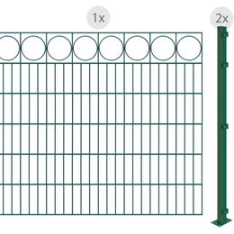 Arvotec Zaun "EASY 120 zum Aufschrauben "Ring"" Zaunelemente Gr. H/L: 120 cm x 2 m H/L: 120 cm, grün (dunkelgrün) Zaunelemente