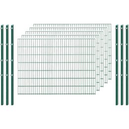Arvotec Doppelstabmattenzaun "EXCLUSIVE 143 zum Einbetonieren" Zaunelemente Gr. H/L: 143 cm x 10 m H/L: 143 cm, grün (dunkelgrün) Zaunelemente