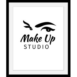 Bild queence "Make up Studio" Bilder Gr. B/H/T: 50 cm x 70 cm x 3 cm, schwarz Kunstdrucke