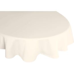 Tischdecke WIRTH "NEWBURY" Tischdecken Gr. Ø 160 cm, beige (creme) Tischdecken