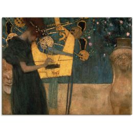 Wandbild Artland "Die Musik. 1895" Bilder Gr. B/H: 80 cm x 60 cm, Leinwandbild Musiker, 1 St., blau Kunstdrucke