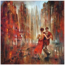 Wandbild Artland "Tango" Bilder Gr. B/H: 70 cm x 70 cm, Alu-Dibond-Druck Sport quadratisch, 1 St., rot Kunstdrucke