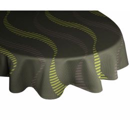 Tischdecke WIRTH "LUPARA" Tischdecken Gr. B/L: 130 cm x 190 cm, oval, grün Tischdecken