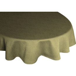 Tischdecke WIRTH "TORBOLE" Tischdecken Gr. B/L: 130 cm x 190 cm, oval, grün (moosgrün) Tischdecken