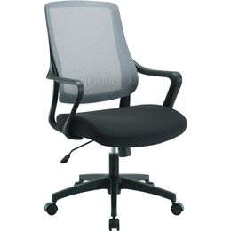 Bürostuhl Inosign "Imperia, komfortabler Schreibtischstuhl" Stühle Gr. B/H/T: 61 cm x 106 cm x 66 cm, Netzstoff, grau (grau, schwarz, schwarz) Drehstühle