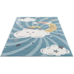 Kinderteppich Carpet City "Anime9380" Teppiche Gr. B/L: 160 cm x 230 cm, 11 mm, 1 St., blau Kinder Spielteppich Kinderzimmerteppiche