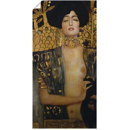 Wandbild Artland "Judith I., 1901" Bilder Gr. B/H: 75 cm x 150 cm, Poster Frau, 1 St., gelb Kunstdrucke
