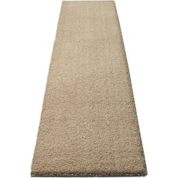 Hochflor-Läufer Andas "Ilvi" Teppiche Gr. B/L: 80 cm x 500 cm, 31 mm, 1 St., beige (sand) Hochflor-Läufer