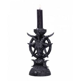 Horror-Shop Kerzenständer Gothic Kerzenhalter mit Baphomet Motiv