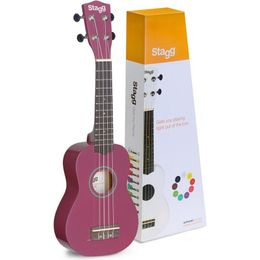 Stagg Ukulele Sopranukulele US-VIOLET Natodecke inkl. schwarzer Nylontasche