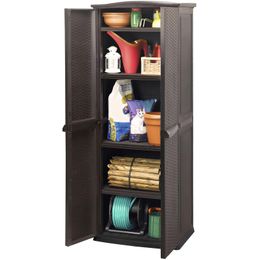 Garten-Geräteschrank Keter ""Rattan Style Utility Shed"" Gerätehäuser braun (espressobraun) Geräteschränke