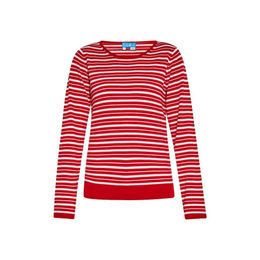 SANIKA Pullover Damen Gr&ouml;&szlig;e M rot / wei&szlig;