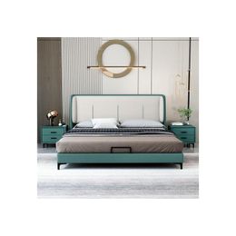 JVmoebel Bett Betten Textil Luxus Polster Sitz Stoff Italien Designer Schlafzimmer