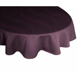 Tischdecke WIRTH "LUPARA" Tischdecken Gr. B/L: 130 cm x 190 cm, oval, lila Tischdecken