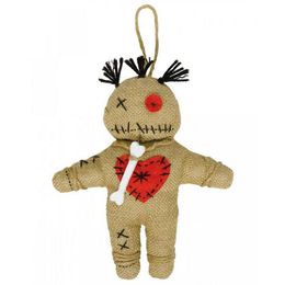 Horror-Shop Dekoobjekt Voodoo Puppe Hängefigur aus Burlap Stoff