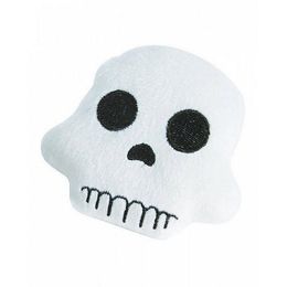 Horror-Shop Plüschfigur Weißer Totenkopf Halloween Plüsch Emoji