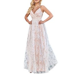 TZTA Trading UG Dirndl Sommer Elegantes Kleid Mesh Hochzeitskleid Hosenträger Langer Rock (1-tlg)