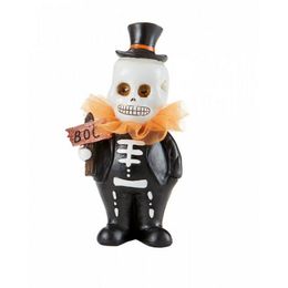 Horror-Shop Dekofigur Skelett Gentleman mit Zylinder und Schild Figur 19