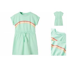 vidaXL A-Linien-Kleid Kinderkleid mit Kordelzug Hellgrün 128