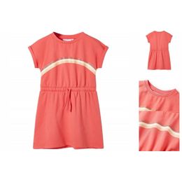 vidaXL A-Linien-Kleid Kinderkleid mit Kordelzug Korallenrosa 116