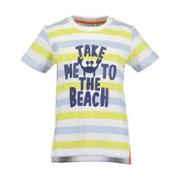 Blue Seven - T-Shirt TAKE ME TO THE BEACH in weiß/hellblau, Gr.92