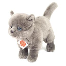 HERMANN TEDDY ORIGINAL Hermann Teddy - Kuscheltier KARTÄUSER KATZE (20 cm) stehend in hellgrau