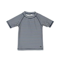 Wheat - Kurzarm-Badeshirt JACKIE STRIPE in indigo, Gr.128