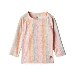 Wheat - Langarm-Badeshirt DILAN RAINBOW STRIPES in bunt, Gr.74