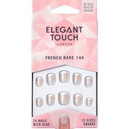 Elegant Touch Nägel Kunstnägel Natural French 144 Bare Extra Short