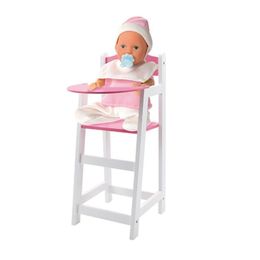 Otto Simon Puppenhochstuhl Puppen Hochstuhl Holz weiß pink lackiert
