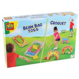 Ses Creative Spielzeug-Gartenset SES 2-in-1 Kinder Krocket und Bohnensack Werfen